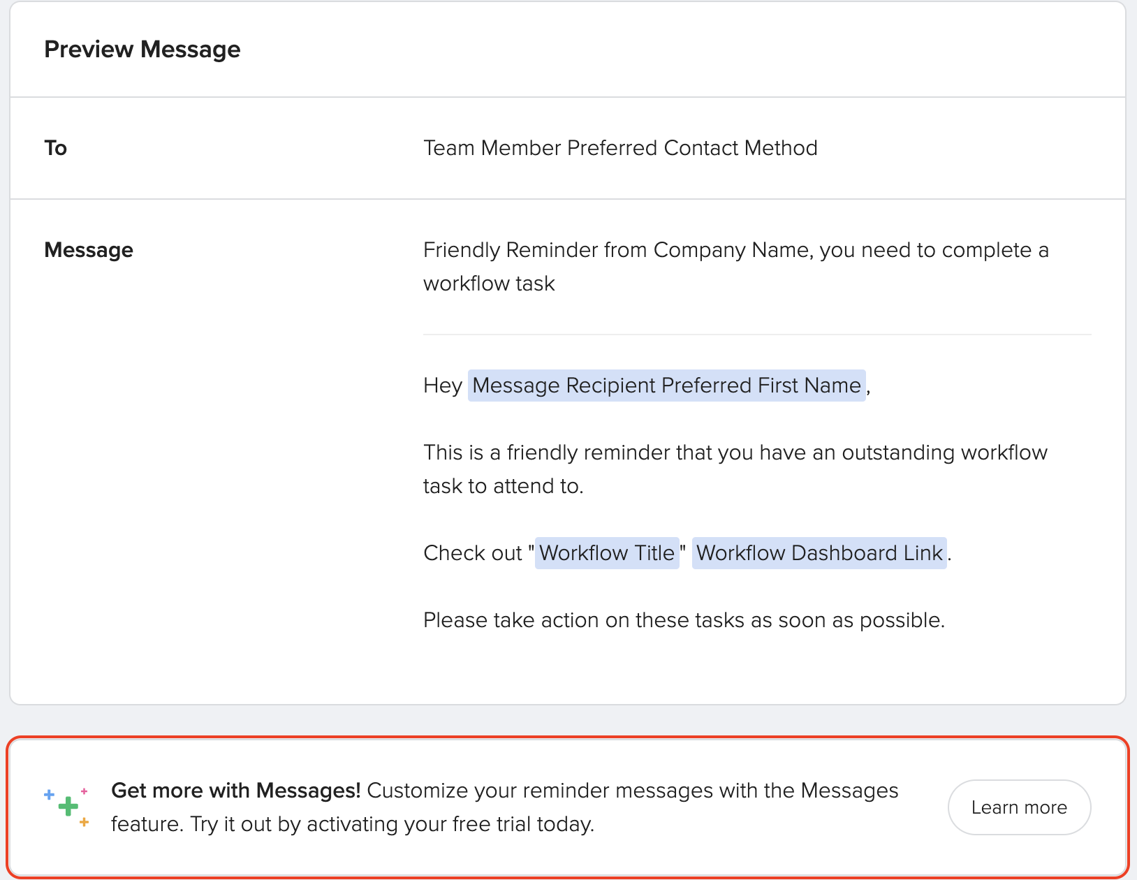 How to send Reminders for Workflows